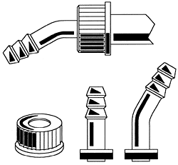 GL14 Hose Connection, Straight, Complete - ATS Life Sciences Wilmad