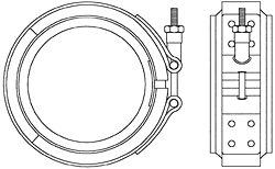 Beaded Fitting Coupling, PTFE/Viton 1" - SP Wilmad