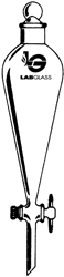 Squibb Separatory Funnel, PTFE Plug 500mL - SP Wilmad