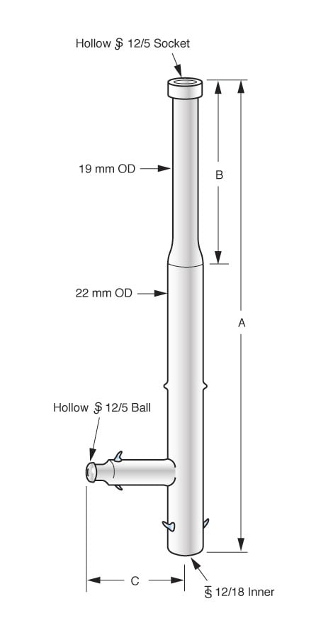 VT CFQ Transfer Dewar for Bruker; 725 mm OAL - ATS Life Sciences Wilmad